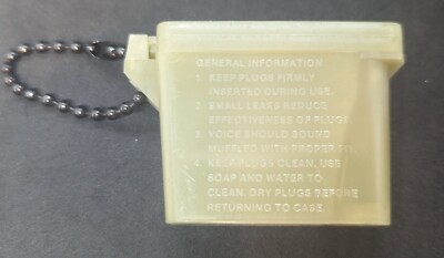 Military Issue Ear Plug Case with Inserter & Chain NOS | eBay