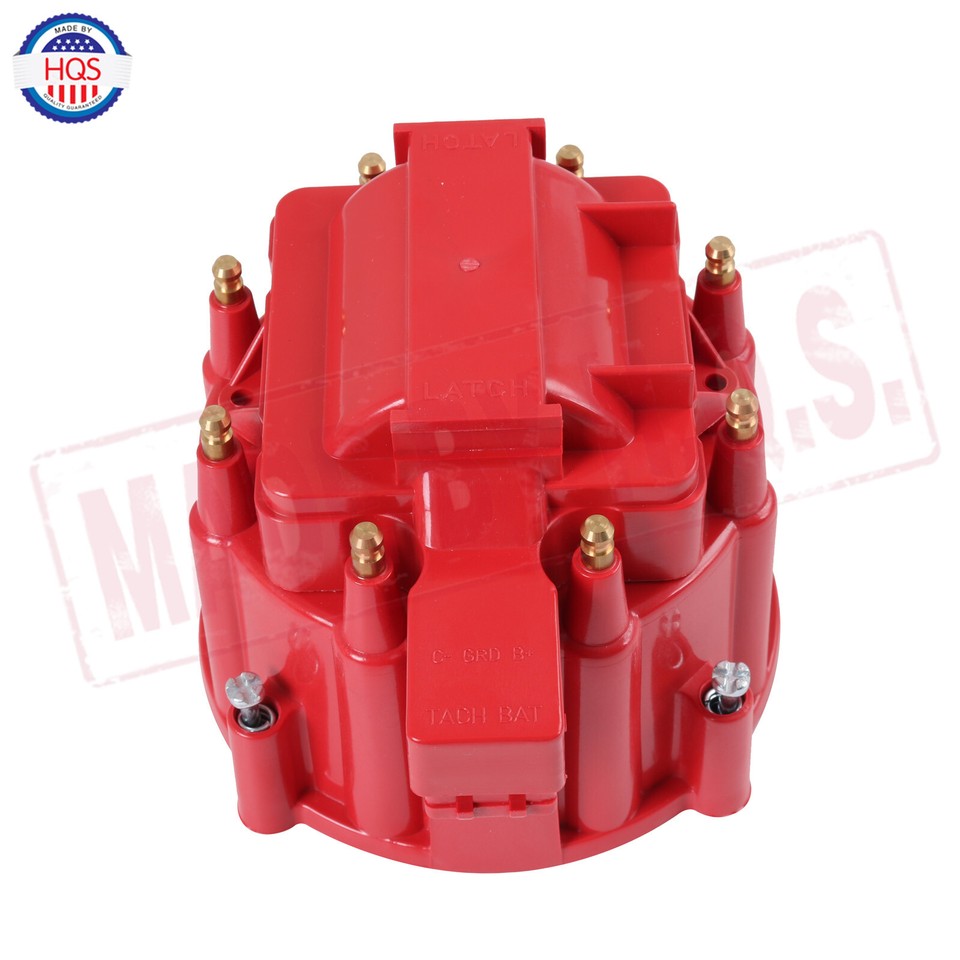 Red Large Hei Distributor Ignition Coil Cap Rotor For Chevy SBC BBC 305 ...