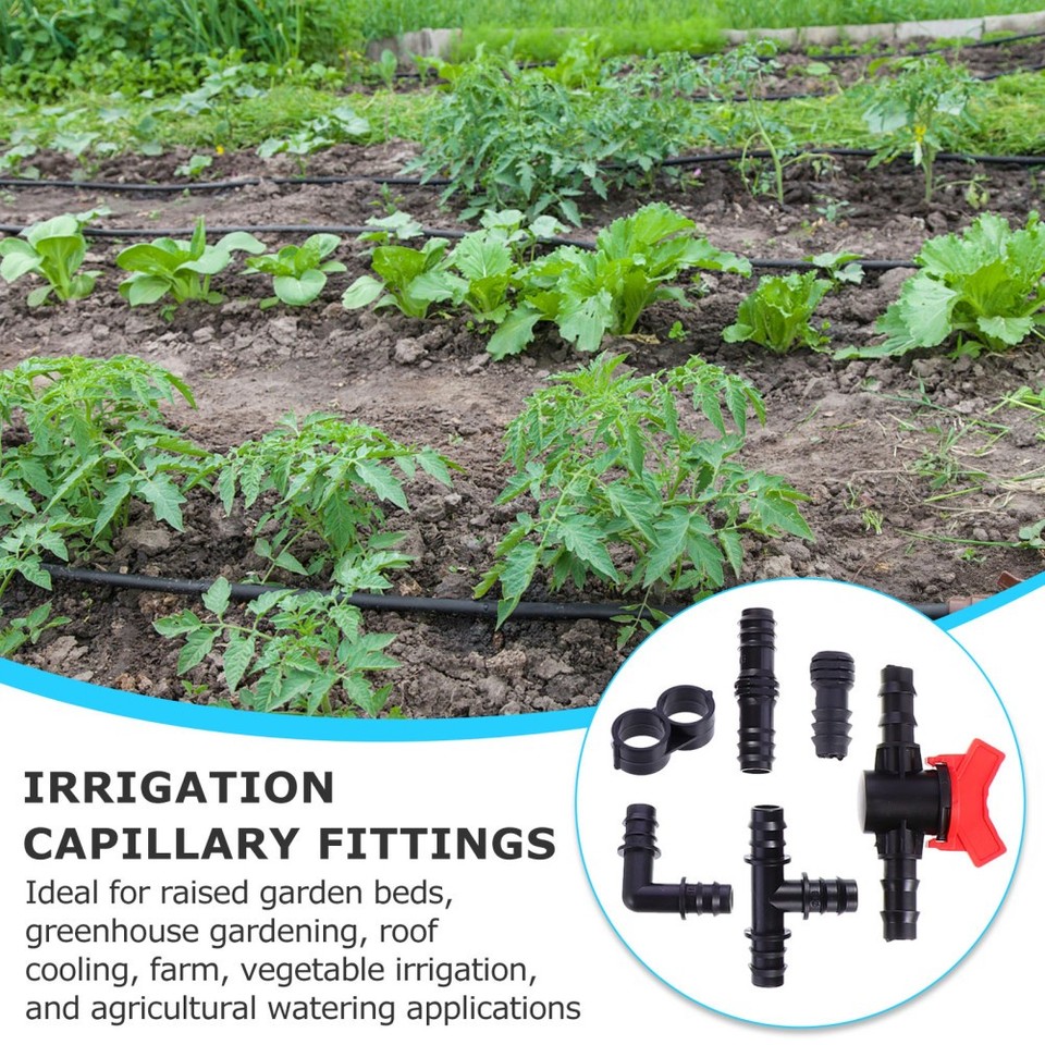 84 Pcs Irrigation Tubing Fittings Set Elbows Couplings Tees End Plug ...