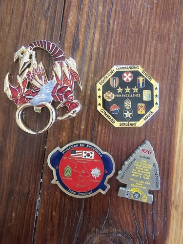 Lot Rare US Military Challenge Coin USS Little Rock Army Navy Scorpion ...