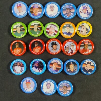 1984 Fun Foods Baseball Buttons Lot of 23 Pins Tom Seaver | eBay