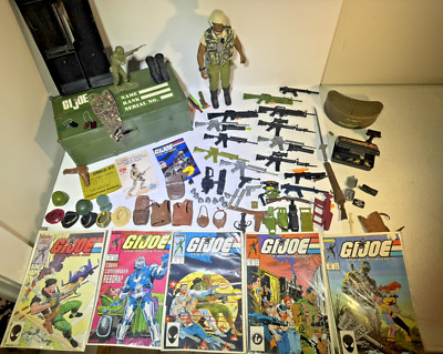 Vintage GI Joe Huge Lot Weapons Accessories Missiles Ammo Box Marvel ...