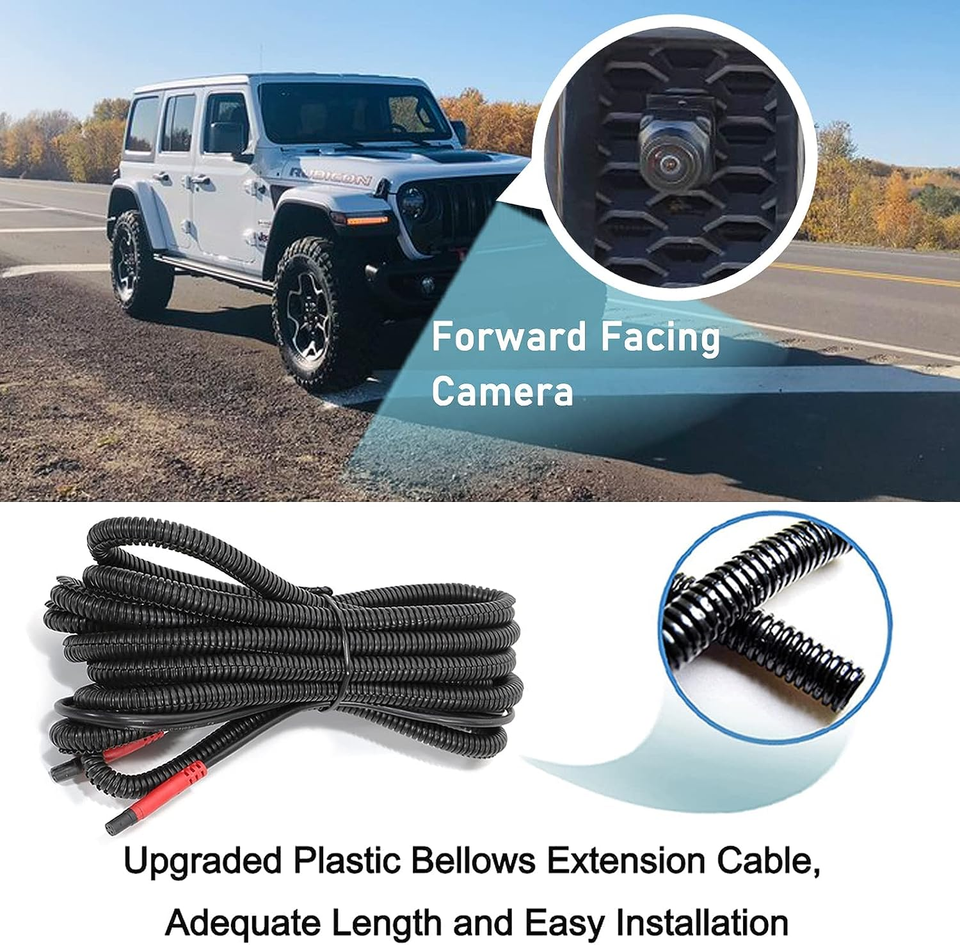 Front View Camera for Jeep Wrangler JL Rubicon JLU JLR Gladiator JT ...