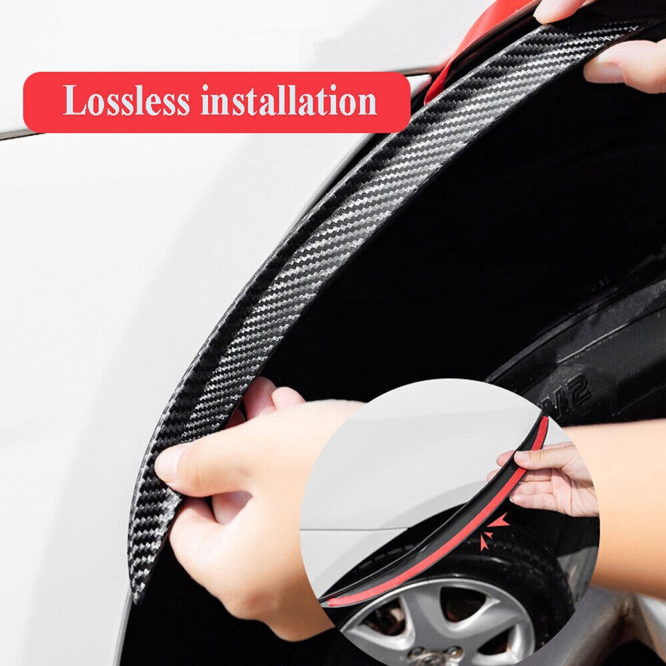 2Pcs Car Parts Fender Mud Flap Splash Strip Guard Accessories Carbon ...