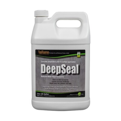 VanHearron DeepSeal Concrete Sealer Water, Moisture, Radon Blocker (1 ...