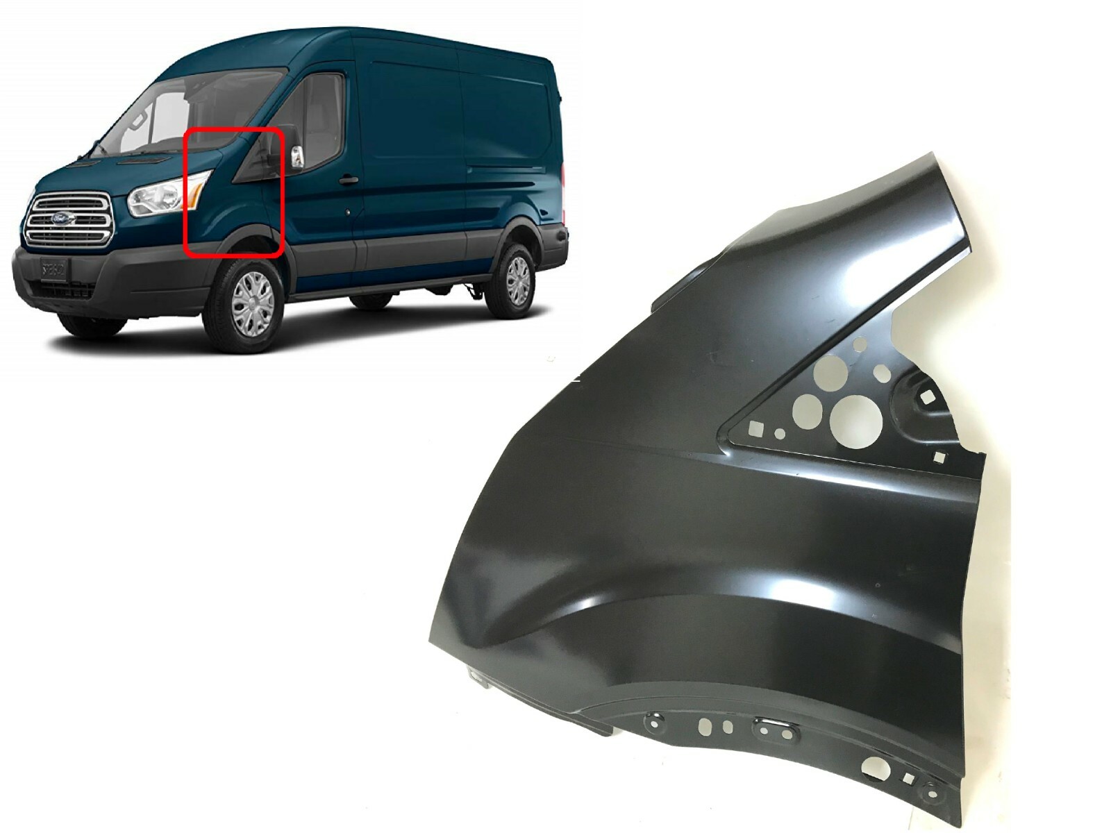 For 2015-2024 Ford Transit Left Front Fender Panel 150 250 350 350HD ...