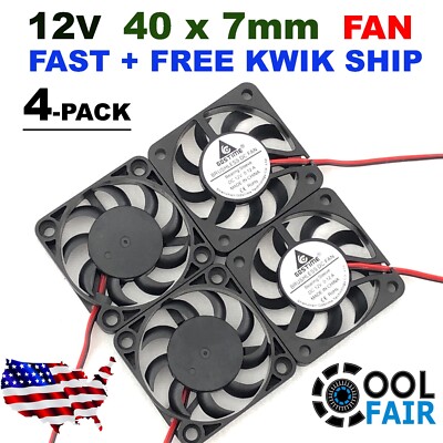 12V 40mm 4007 Cooling Case Fan 40x40x7mm 4007 DC PC Computer Cooler 2 ...
