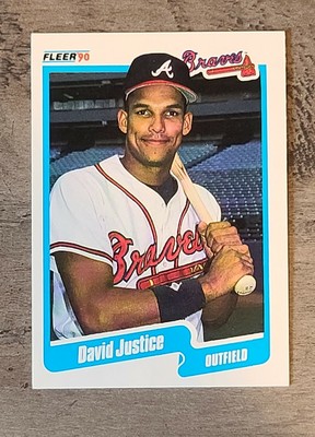 1990 DAVE JUSTICE # 586 Fleer Baseball Card Rookie Card | eBay