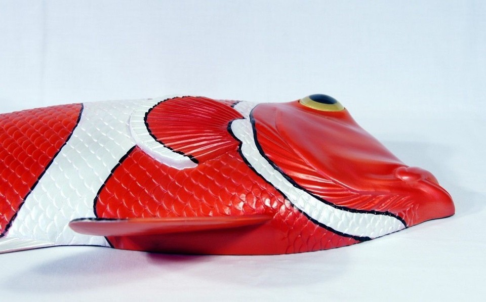 Hand Painted 25" Jumbo Tropical Clown Fish Nemo Wall Mount Decor ...