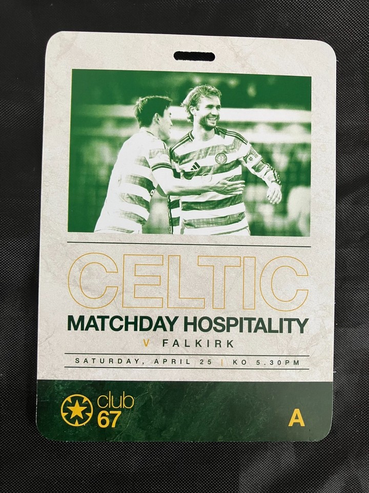 2025/26 Glasgow Celtic v Falkirk 25/4 Ticket & VIP Lanyard PERFECT ...