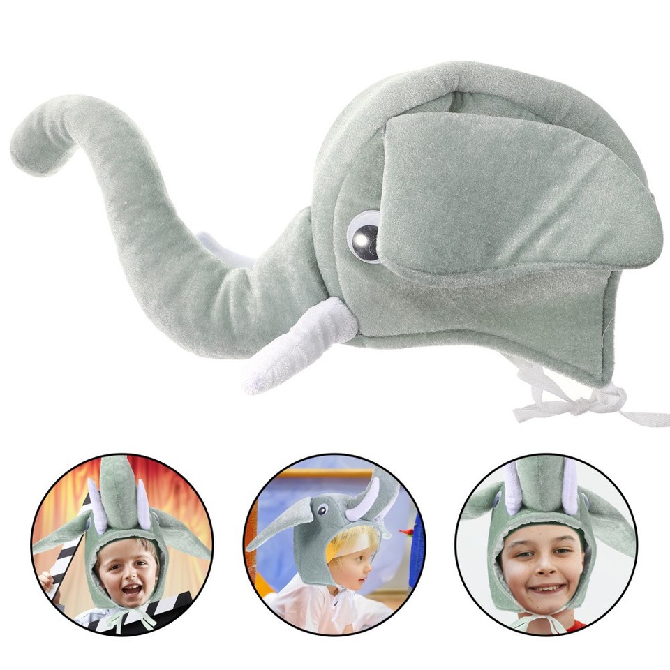 Interaction Animal Performance Costume Elephant Shaped Hats for Parent ...
