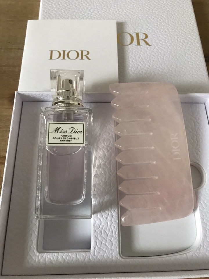 Dior Miss Dior Hair Mist 1 oz 30ml & Quartz Hair Comb Rose Brush Gift ...