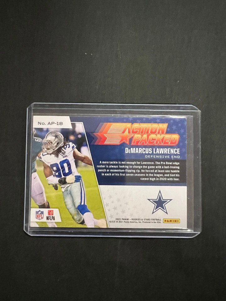 2021 Panini Rookies & Stars Action Packed DeMarcus Lawrence True Blue ...