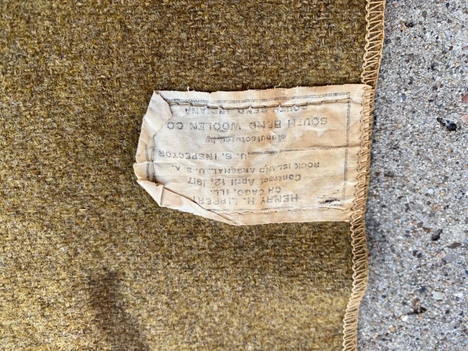 ORIGINAL WWI US ARMY M1911 WOOL FIELD BLANKET- DATED 1917 | eBay