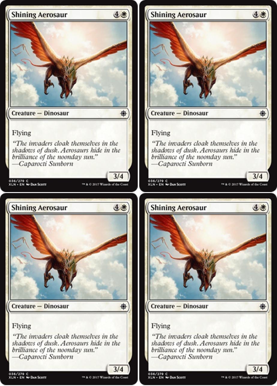 MTG - 4x SHINING AEROSAUR - Ixalan (C) | eBay Australia