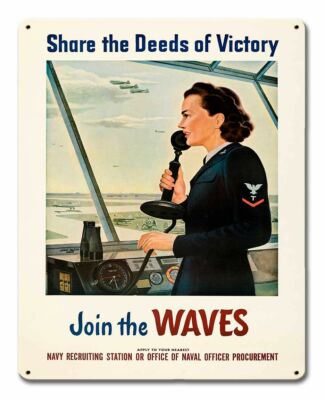 JOIN THE WAVES NAVY RECRUITMENT 15" HEAVY DUTY USA MADE METAL ...