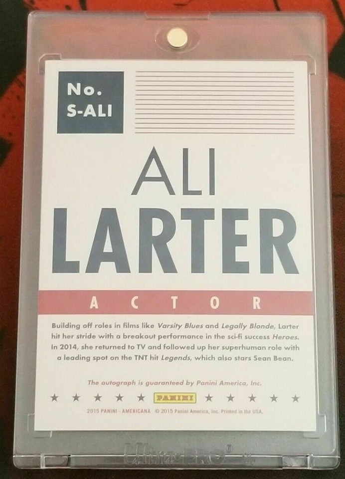2015 ALI LARTER PANINI AMERICANA RED S-ALI Autograph Signed card AU ...