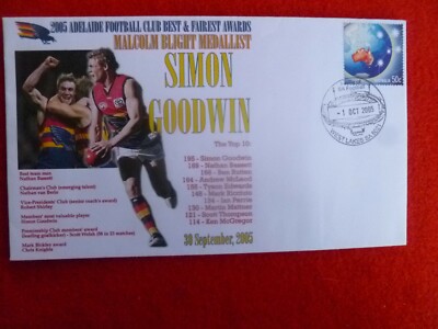 SIMON GOODWIN ADELAIDE CROWS MALCOLM BLIGHT MEDALIST 2005 FOOTBALL ...