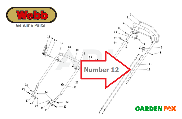 new Webb WER18SP - Transmission Clutch DRIVE CABLE 1144-O114 | eBay UK