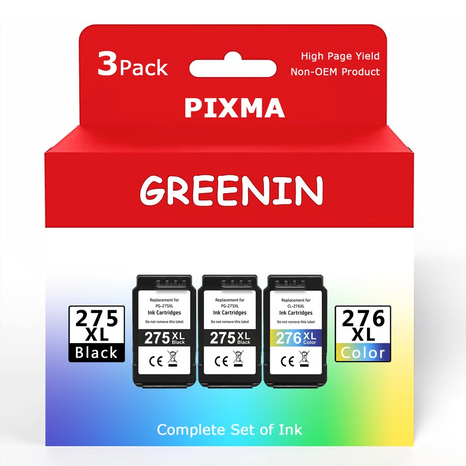 PG-275XL CL-276XL Ink Cartridge compatible with Canon Pixma TS3522 ...