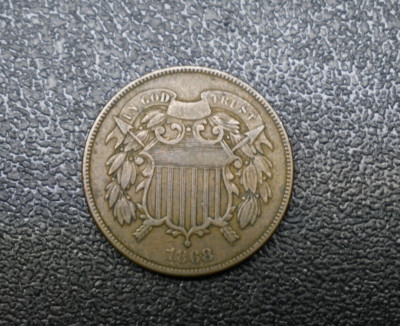 1868 Two Cent Piece 2C US Copper Coin | eBay