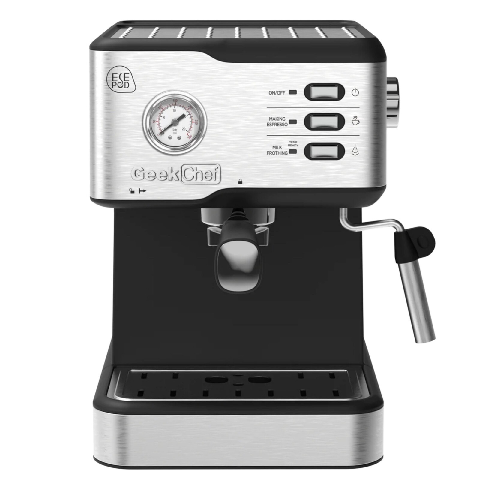 GEEK CHEF ESPRESSO COFFEE MAKER 20 BAR PUMP PRESSURE ESPRESSO MACHINE ...