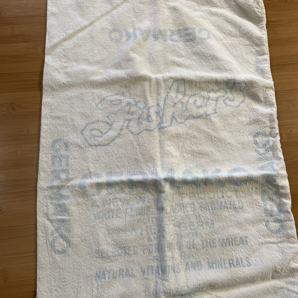 Fisher Company Germako Whole Wheat Germ Grain Sack White Made In USA 18 ...