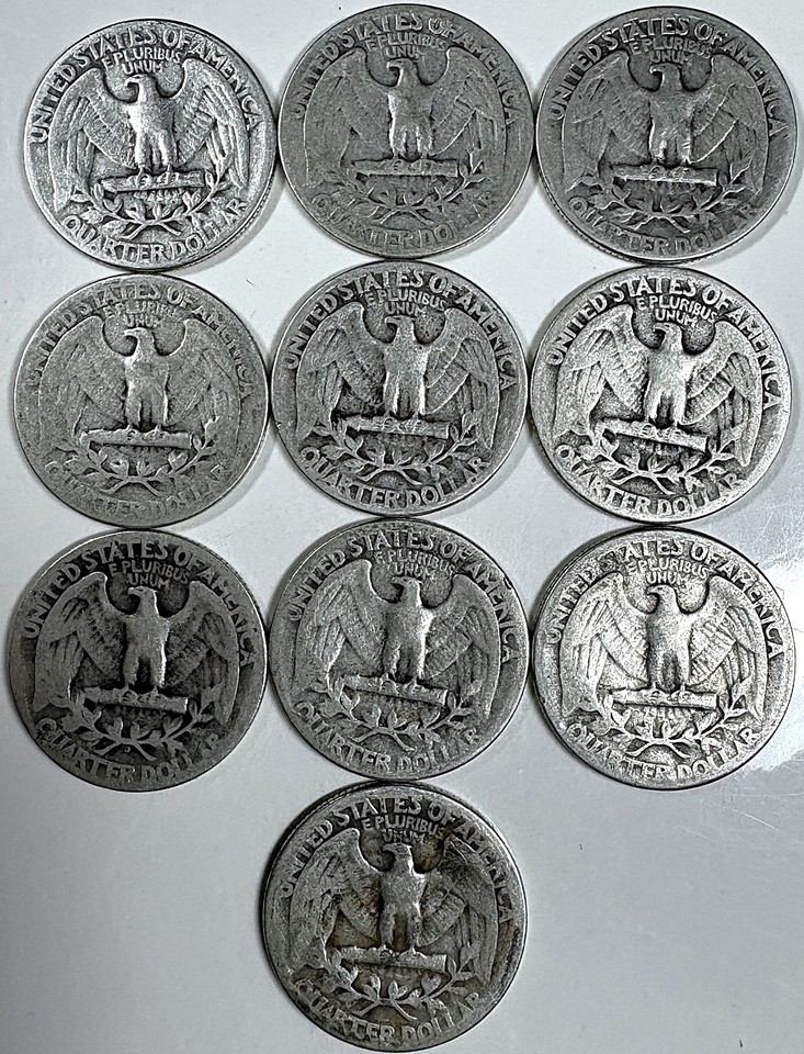 Quarter Roll of (10) 1944 90% Silver Washington Quarters | eBay