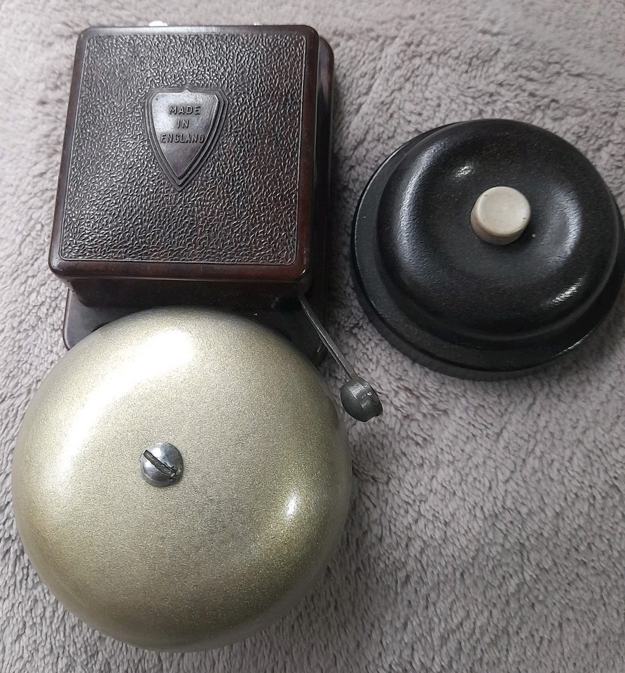 VINTAGE GEC BAKELITE DOOR BELL BUTTON & ELECTRIC BELL | eBay