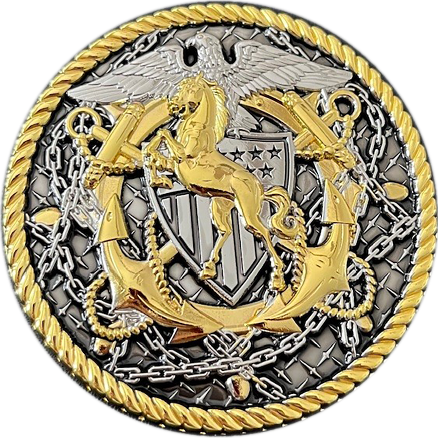 U. S. NAVY MUSTANG CHALLENGE COIN ~ Shiny Finish | eBay