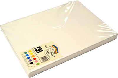 Rainbow A3 Cardboard Spectrum Board 200gsm Pack of 100 - White | eBay ...