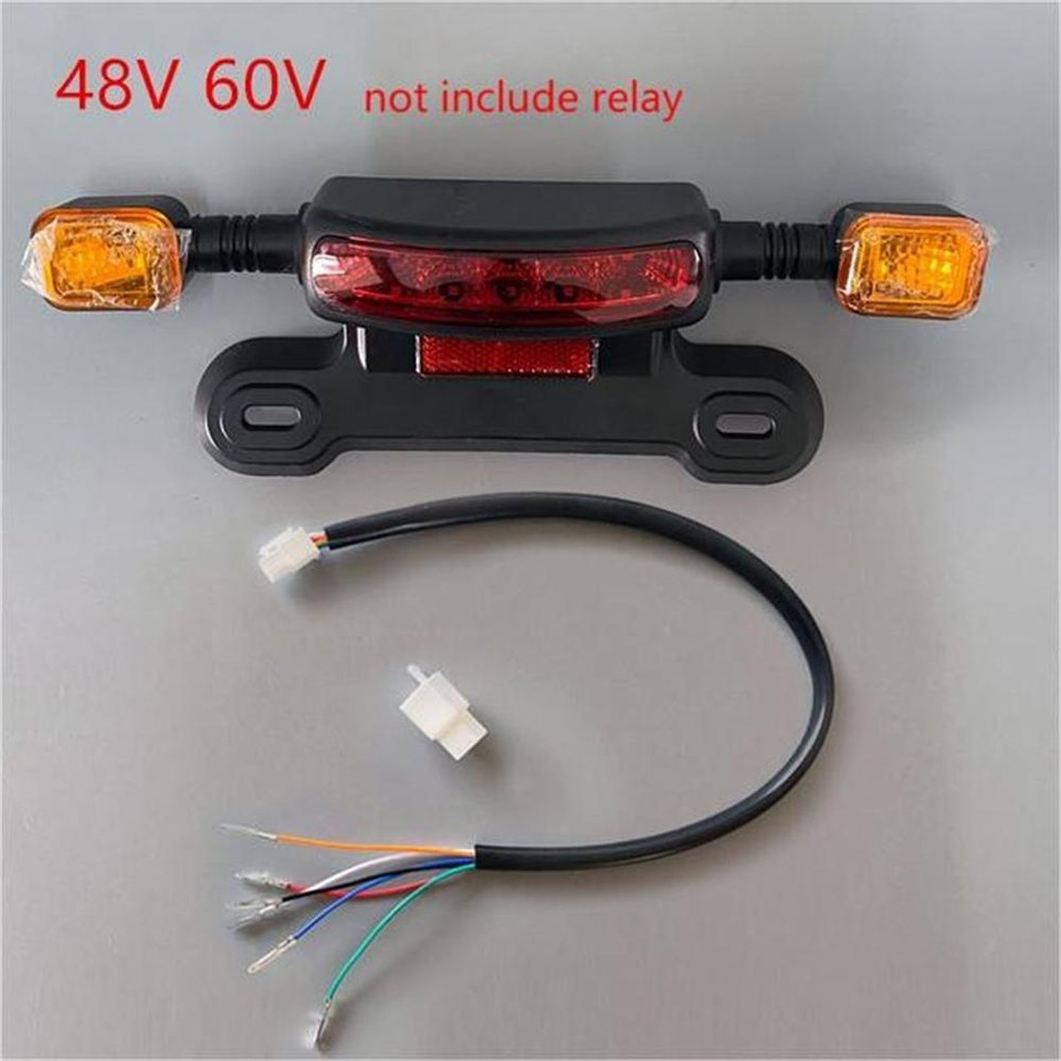 12V/48V/60V E-bike Tail Light 3 IN 1 Rear Light Brake Light Turn Light ...