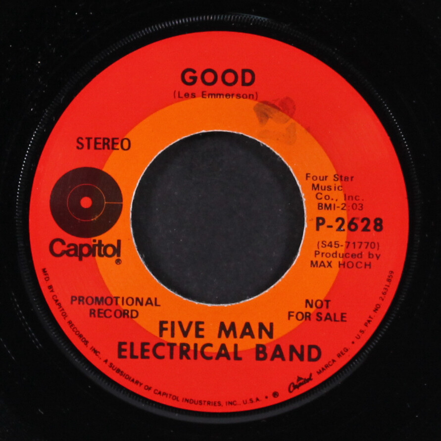 FIVE MAN ELECTRICAL BAND: riverboat CAPITOL 7" Single 45 RPM | eBay
