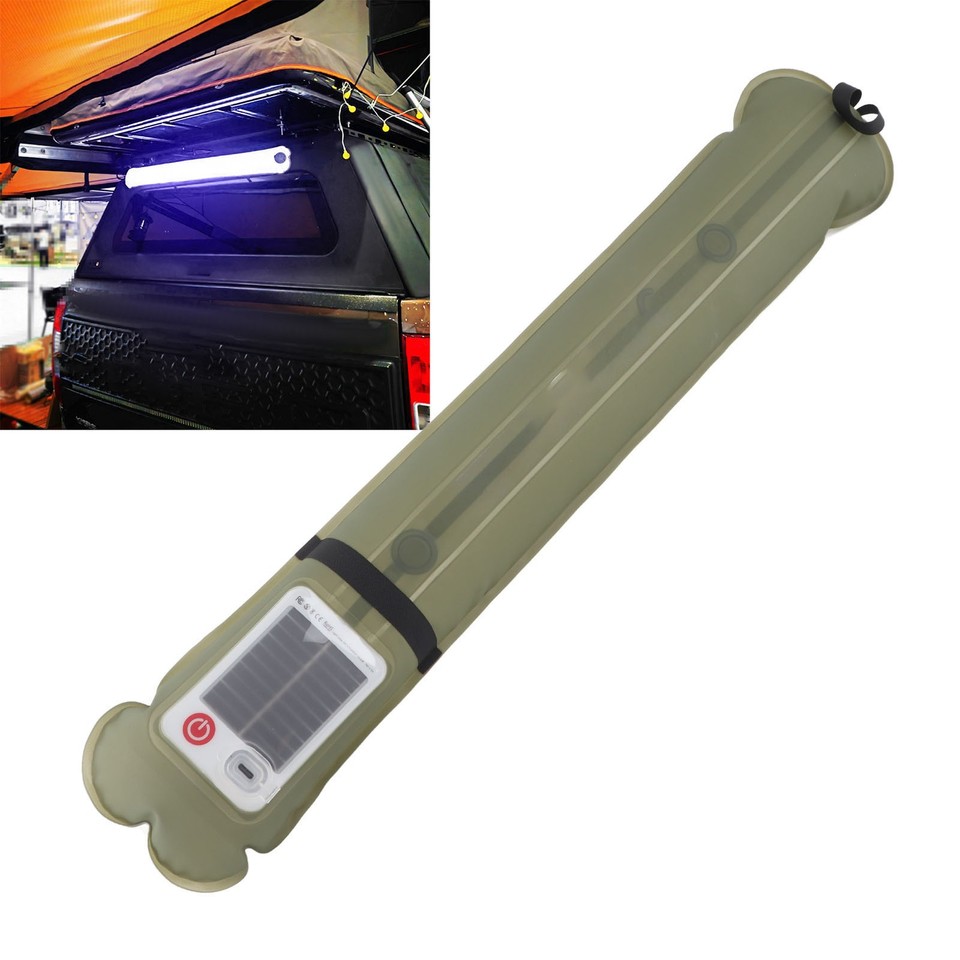 ↑New Inflatable Camping Light Tube Solar Power USB Powered Strong ...