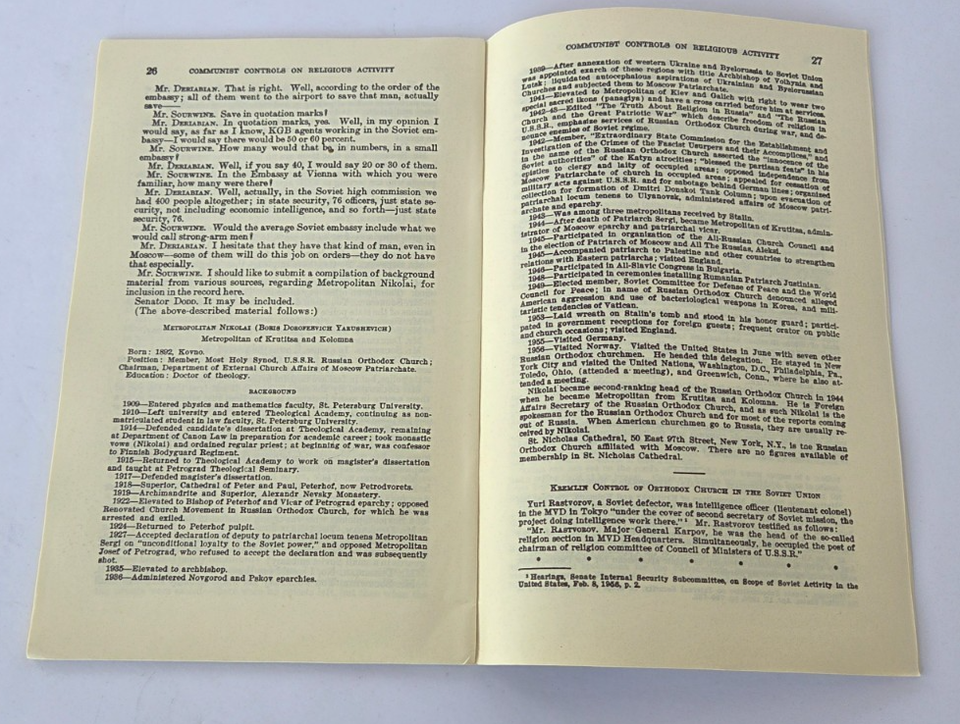 Original Cold War Era Govt Report Communist Controls On Religious ...