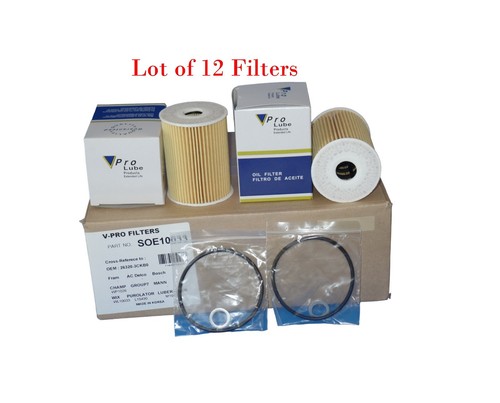 12 X Oil Filter Korea Made Fits: OEM# 26320-3CKB0 Genesis Hyundai Kia ...