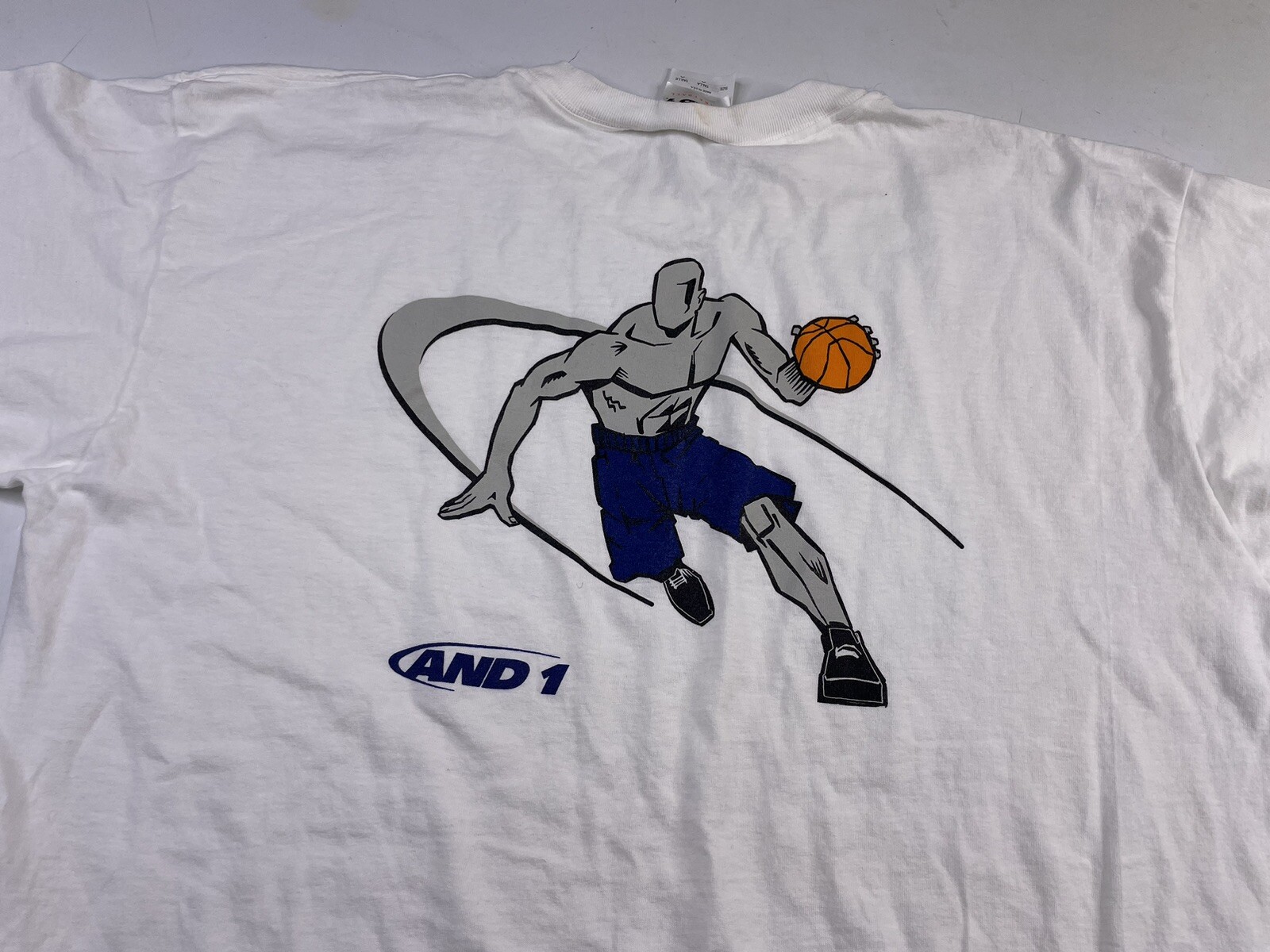 VINTAGE And 1 T Shirt Basketball And1 Mens Large White Y2K Made USA | eBay