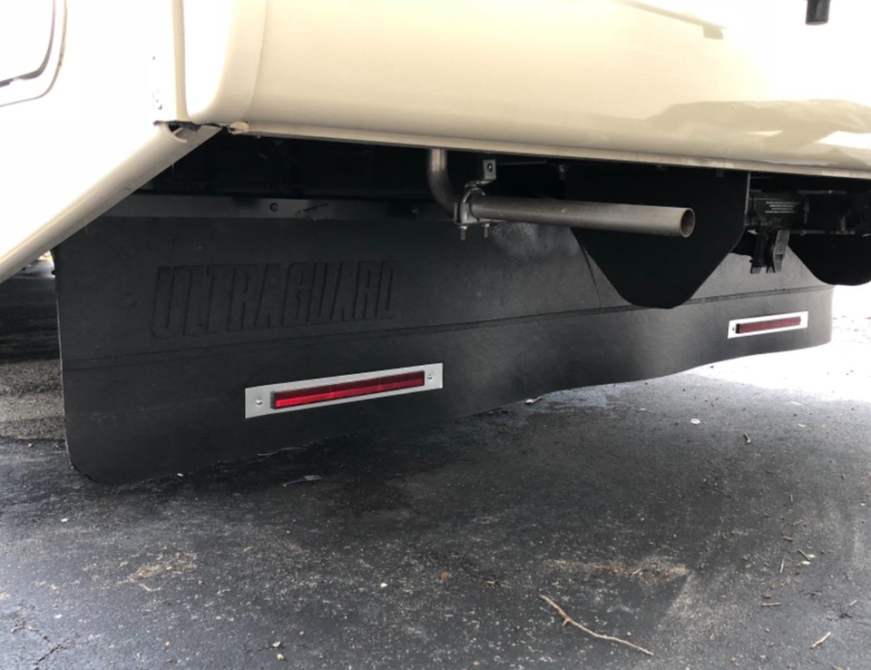 Heavy Duty Rubber RV Mud Flap Rock Guard Rear Coach Trailer Tow Shield ...