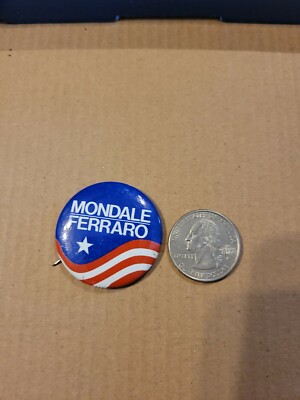 Vintage Political Button Pin Mondale Ferraro | eBay
