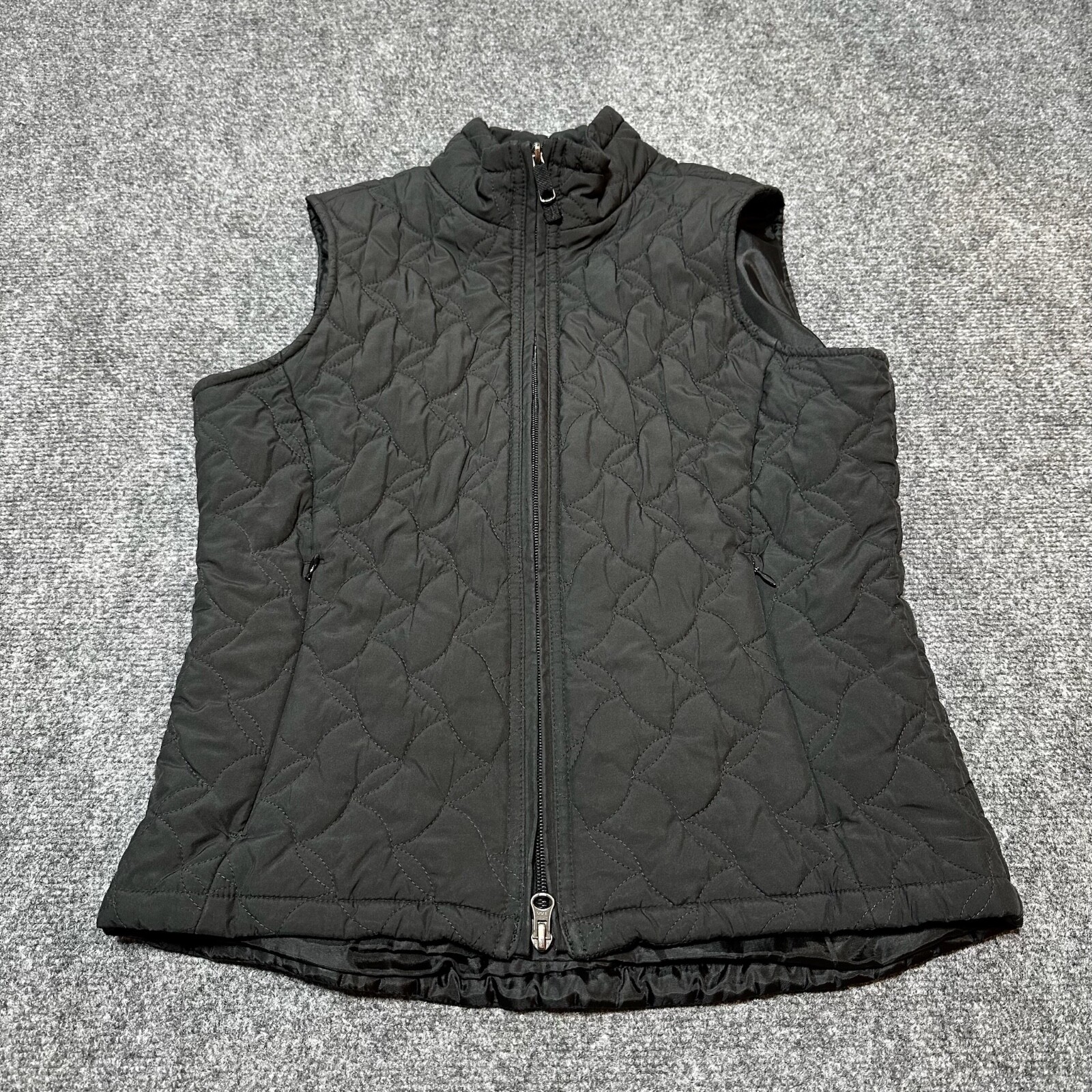 Royal Robbins Vest Womens Medium Black Full Zip Mock Neck Quilted ...