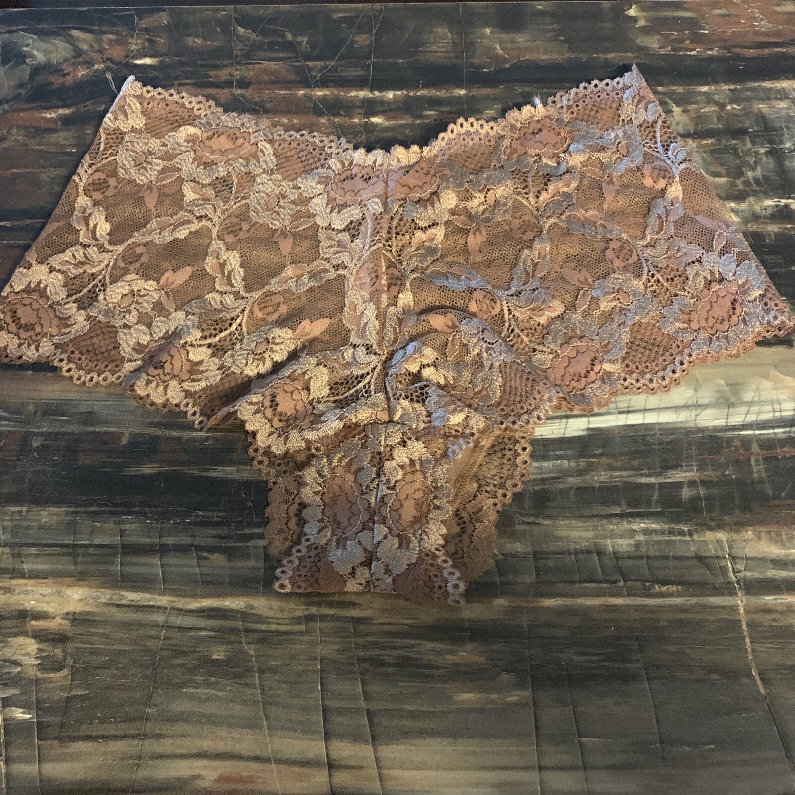 Victorias Secret 2003 Vtg Y2k Copper Bronze Lace Flor… Gem