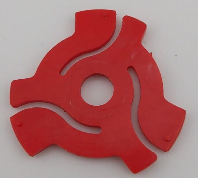 Vintage Red 45 RPM Record Plastic Adapter Inserts Snap Vinyl | eBay