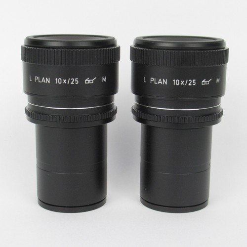 LEICA L PLAN 10X/25 M MICROSCOPE EYEPIECE PAIR - 30MM - 506800 | eBay