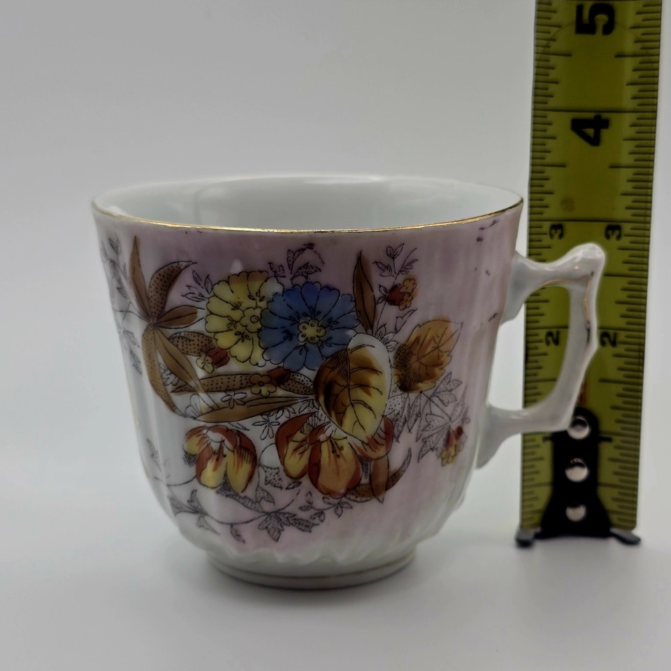 Antique Victorian Porcelain Moustache Cup Floral Gilt A Present Germany ...