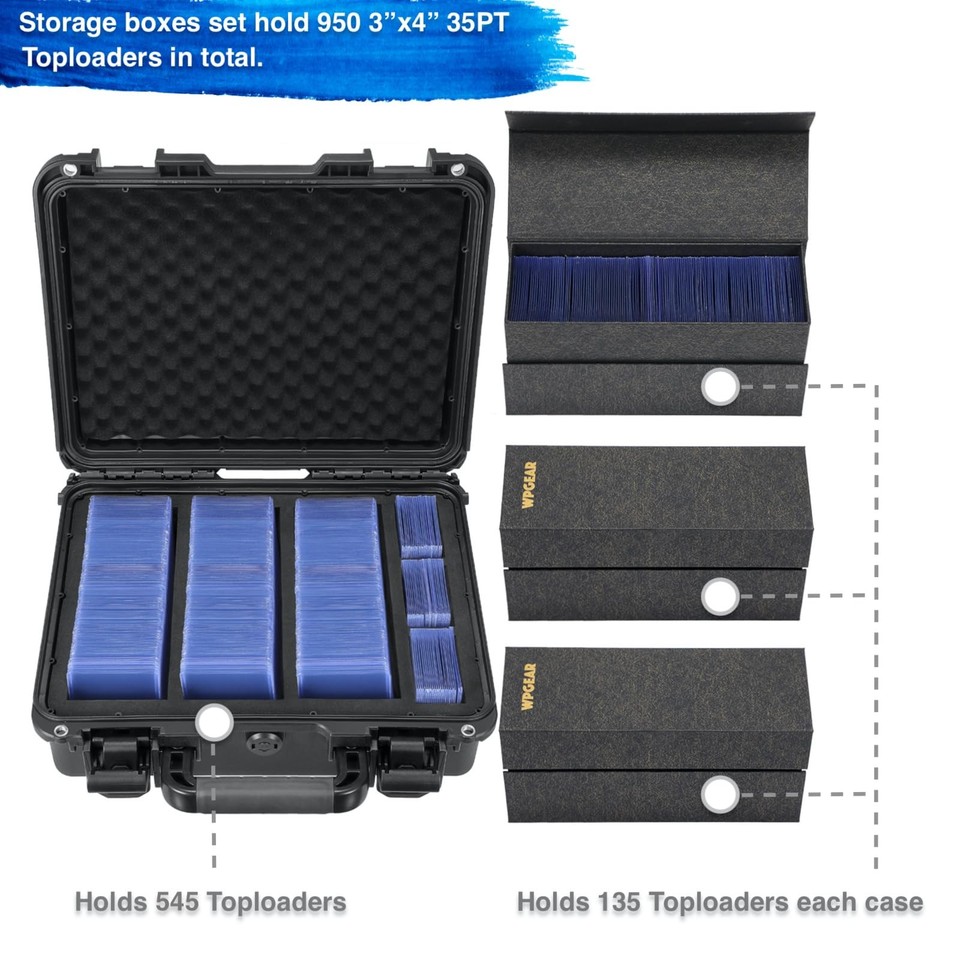 Waterproof Toploader Storage Boxes for 3" x 4" Rigid Card Holder ...
