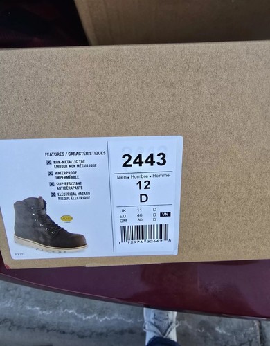 New RED WING 2443 Size 12 Safety Toe Waterproof EH Men's Work Boots | eBay
