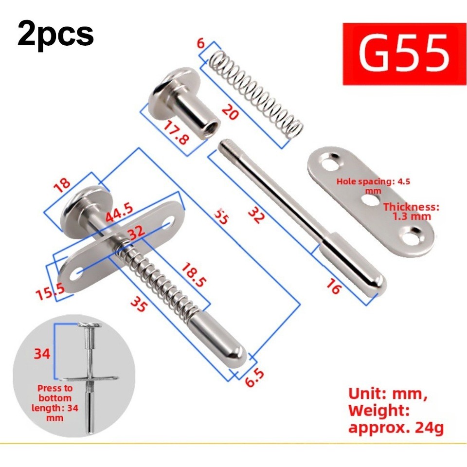 For Cabinets Plunger Latch Cabinet Latch Push Plunger Action Easy ...