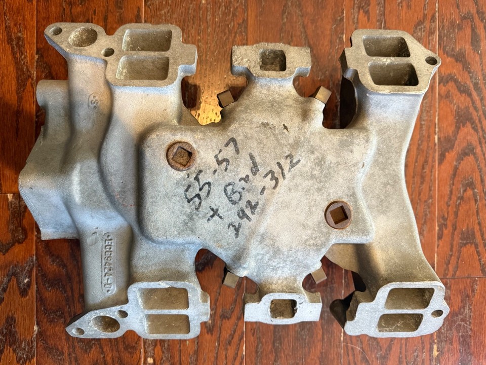 1957 Thunderbird Aluminum Intake Manifold Y-Block 2x4 Carbs Dual Quad ...