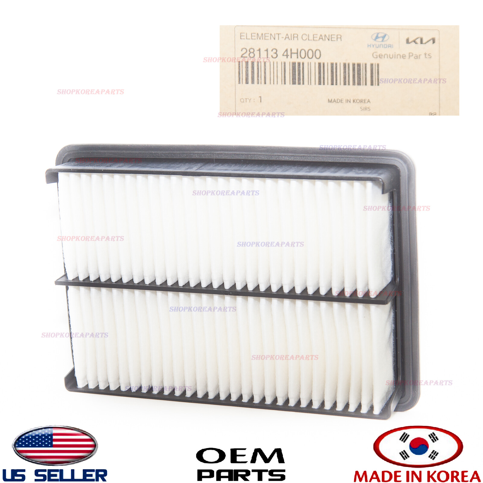 Hyundai OEM Genuine Air Filter 281134H000 for sale online | eBay