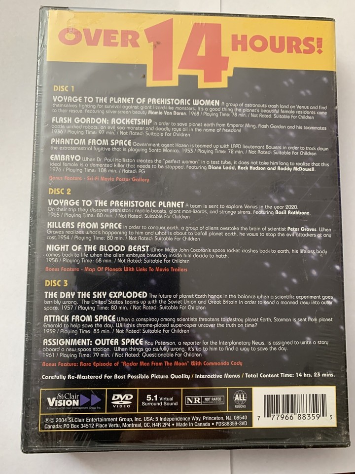 Classics From Outer Space (DVD, 2005, 3-Disc Set) RARE SET BRAND NEW ...